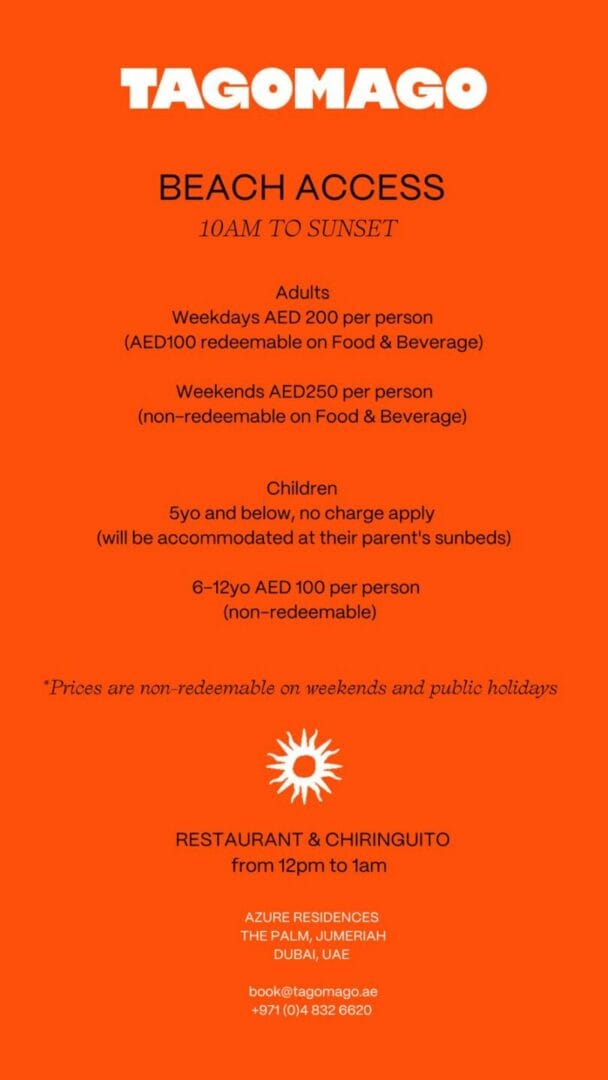 TAGOMAGO - Palm Jumeirah - dizzer