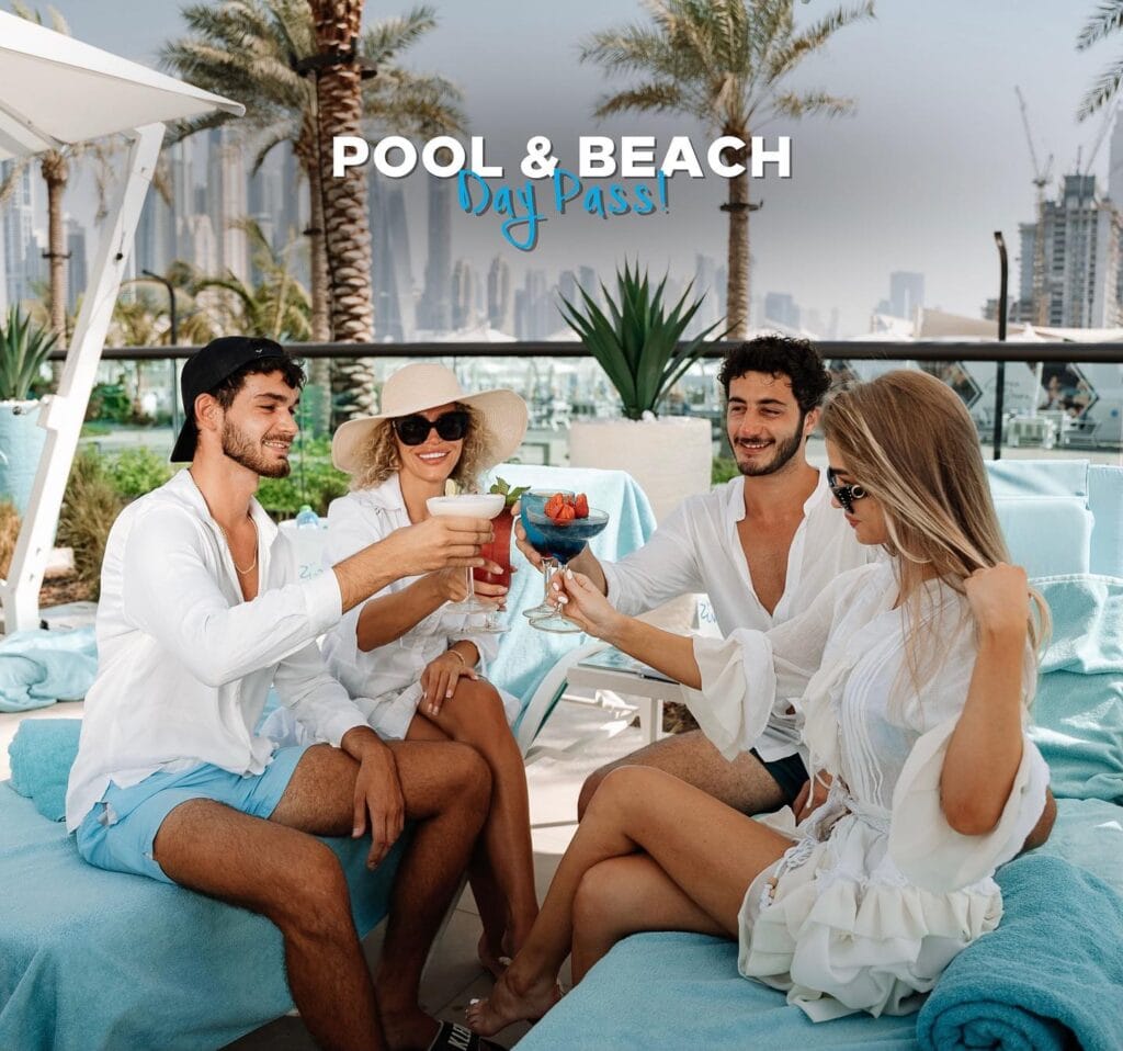 Pool & Beach Day Pass - Zing Beach Bar & Pool Bar - Hilton Dubai Palm ...