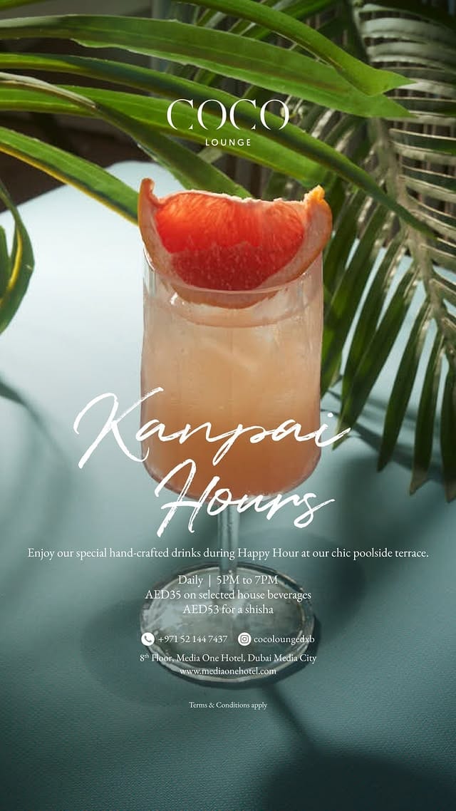COCO LOUNGE Kanpai Hours - Coco Lounge - Media One Hotel - dizzer