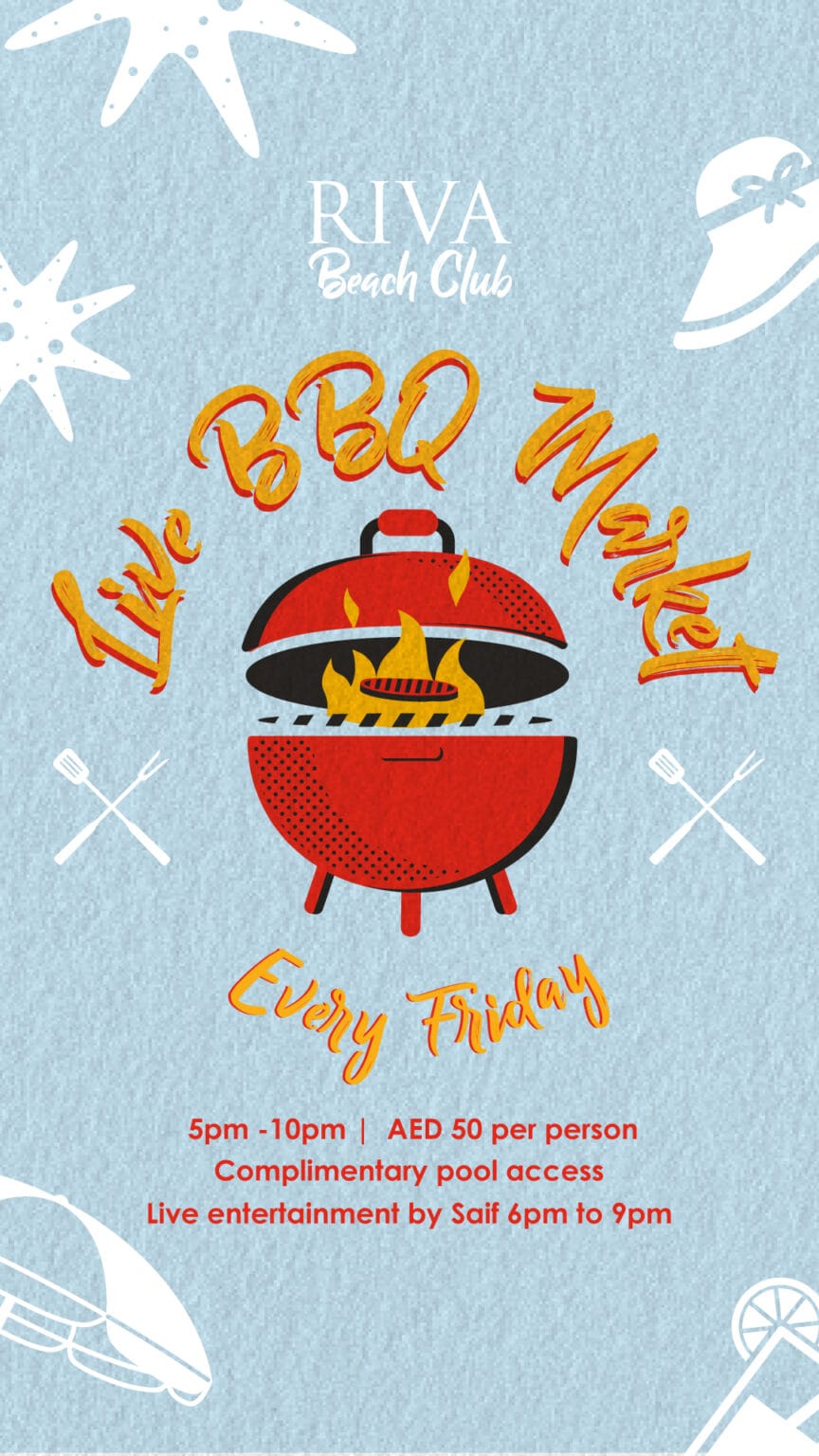 Live BBQ Market - RIVA Beach Club - dizzer