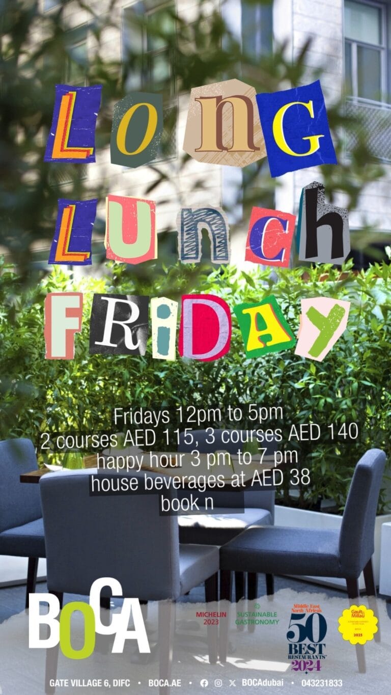 Long Lunch Friday - Boca - DIFC - dizzer