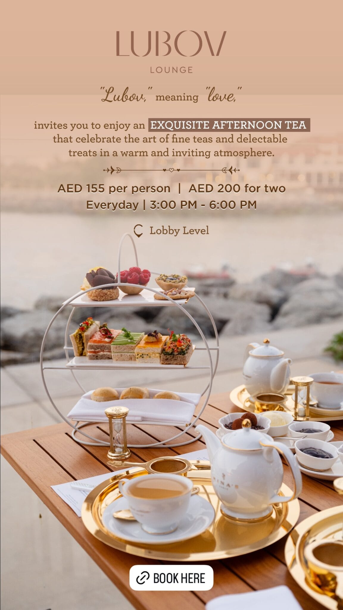 Lubov Afternoon Tea - Lubov Lounge - Hyatt Centric Jumeirah Dubai - dizzer