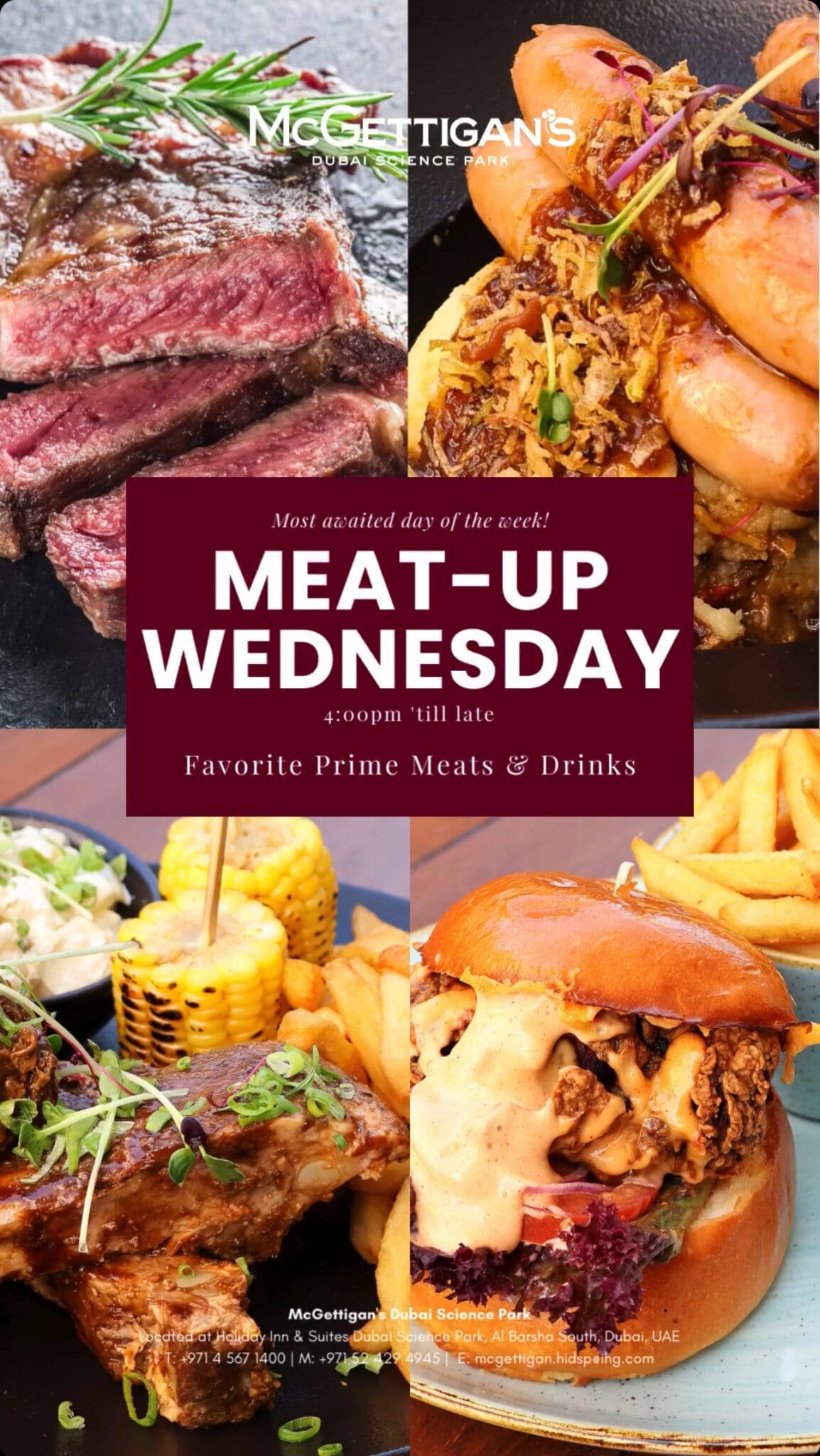 Meat-Up Wednesdays - McGettigan's Irish Pub - Holiday Inn & Suites ...