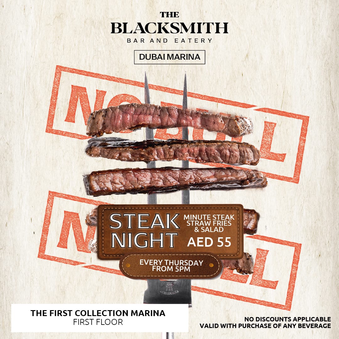 NO BULL – STEAK NIGHT - The Blacksmith Bar & Eatery - The First ...