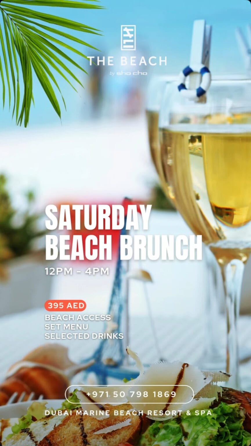 Saturday Beach Brunch - The Beach by Sho Cho - Dubai Marine Beach ...