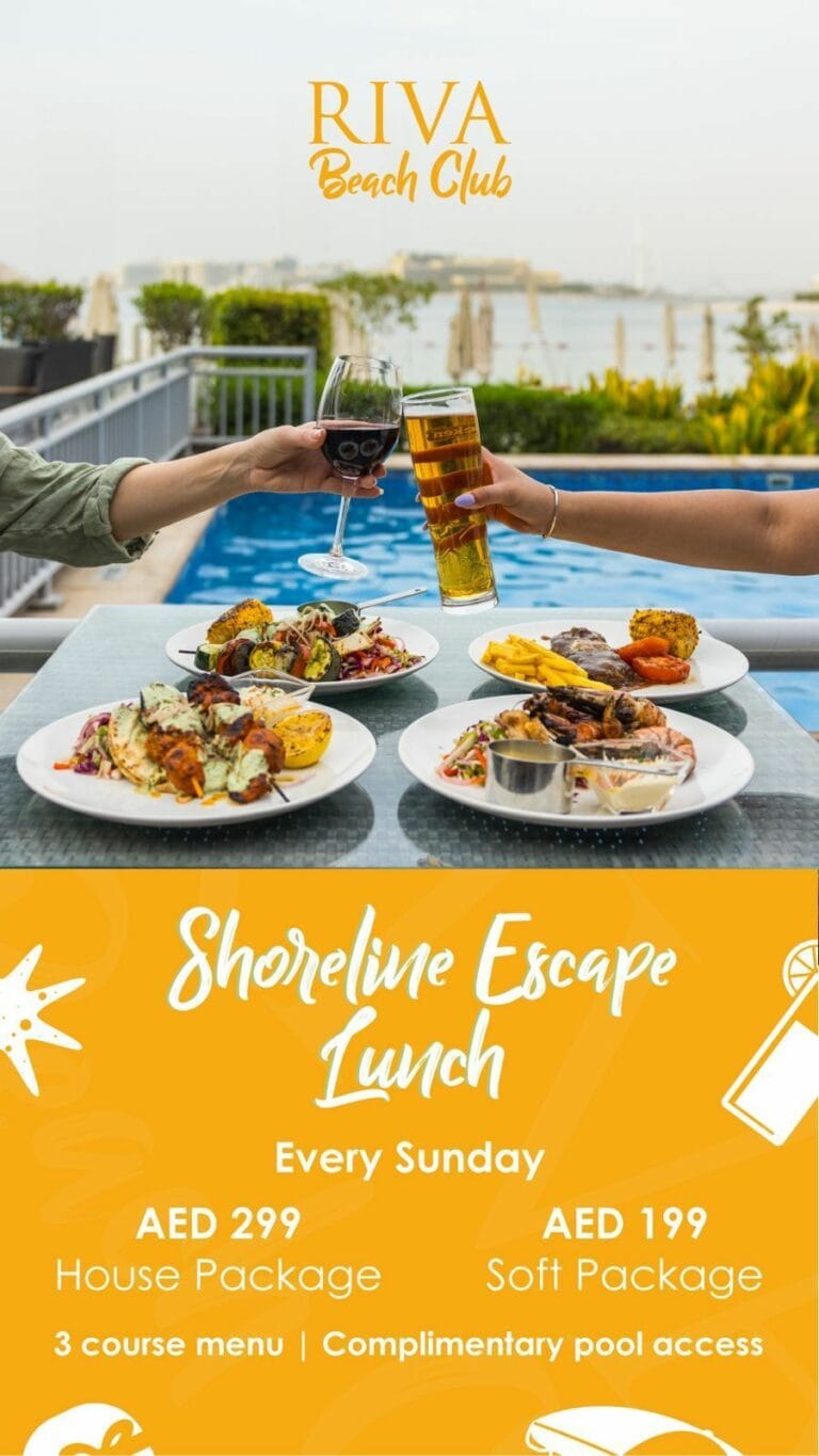Shoreline Escape Lunch - RIVA Beach Club - dizzer