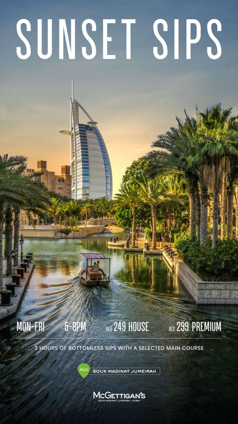 Sunset Sips Friday - McGettigan's Irish Pub - Souk Madinat Jumeirah ...