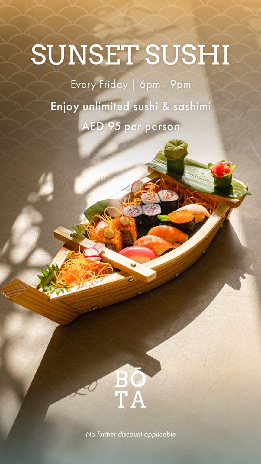 Sunset Sushi at BŌTA - BŌTA - Jumeirah Golf Estates - dizzer