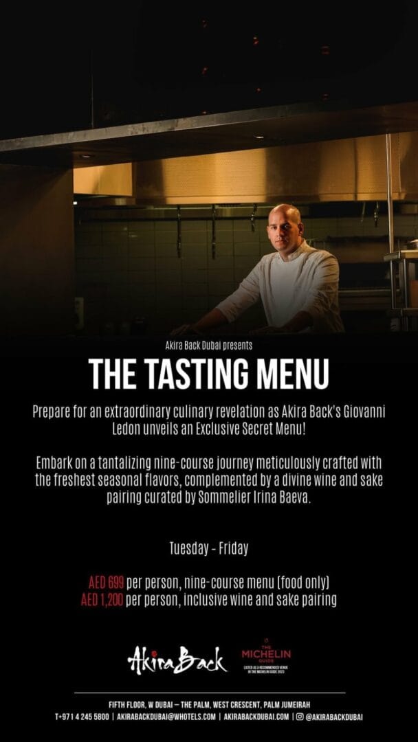 THE TASTING MENU - Akira Back - W Dubai – The Palm - dizzer